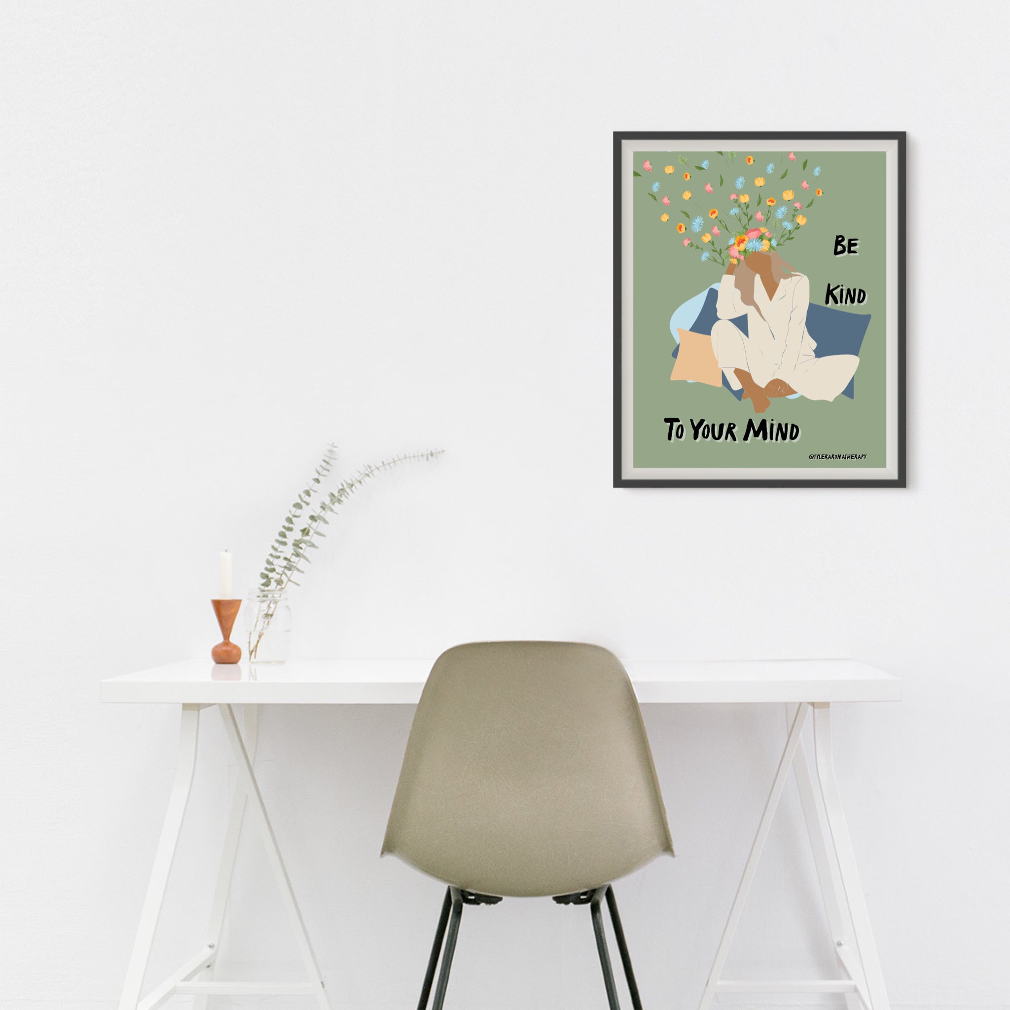 Be Kind To Your Mind Self Care Print – Tyler Aromatherapy Ltd
