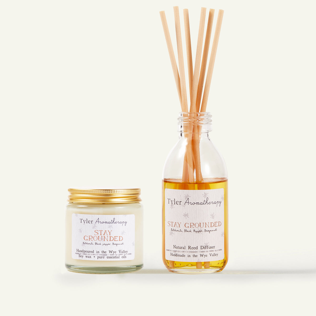 Stay Grounded mood candle and diffuser set – Tyler Aromatherapy Ltd